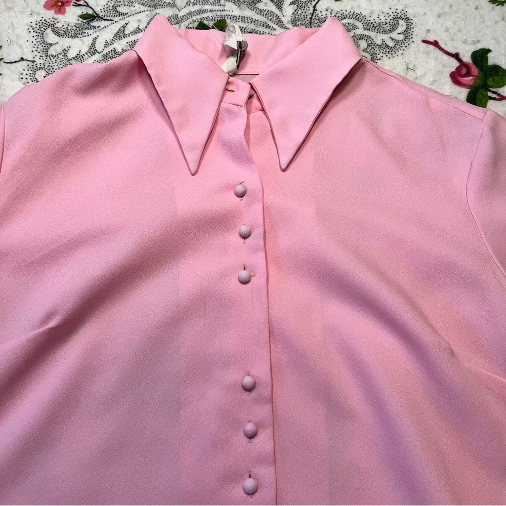 Vintage Pink Montgomery Ward Western Style Button Dow… - Gem